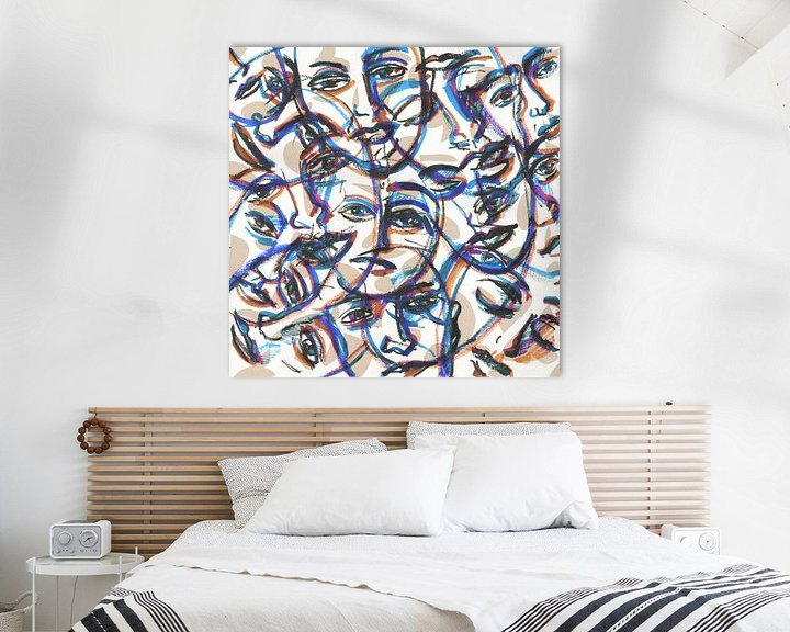 Menigte van ART Eva Maria op canvas, behang en meer